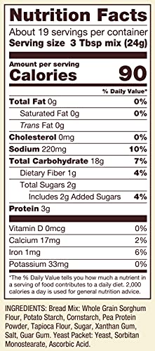 Bob's Red Mill Gluten Free Homemade Wonderful Bread Mix, 16 Ounce (Pack of 4)