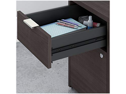 Bush Business Furniture Jamestown L Shaped Desk with Drawers, 60W, Storm Gray