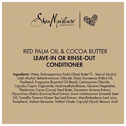 Sheamoisture Conditioner for Curly Hair Red Palm Oil and Cocoa Butter with Flaxseed Oil 13 oz