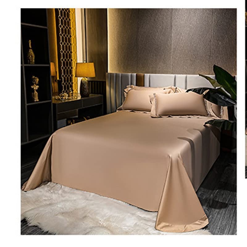 ZSEDP Long Staple Cotton Hollowed Out Four-Piece Set Cotton Sateen Sheet Bed Cover Wide Brim Series (Color : D, Size : 220 * 240cm)