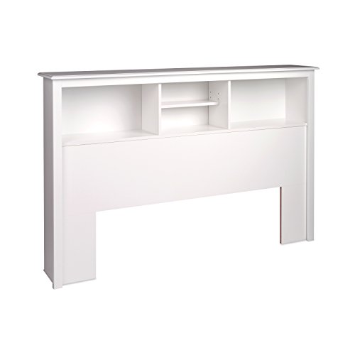 Sonoma 6 Drawer Double Dresser for Bedroom, White & Full/Queen Bookcase Headboard, White