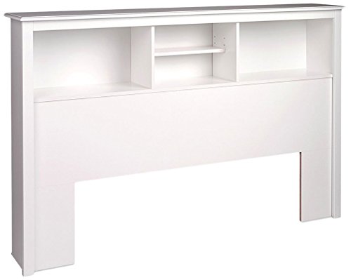 Sonoma 6 Drawer Double Dresser for Bedroom, White & Full/Queen Bookcase Headboard, White