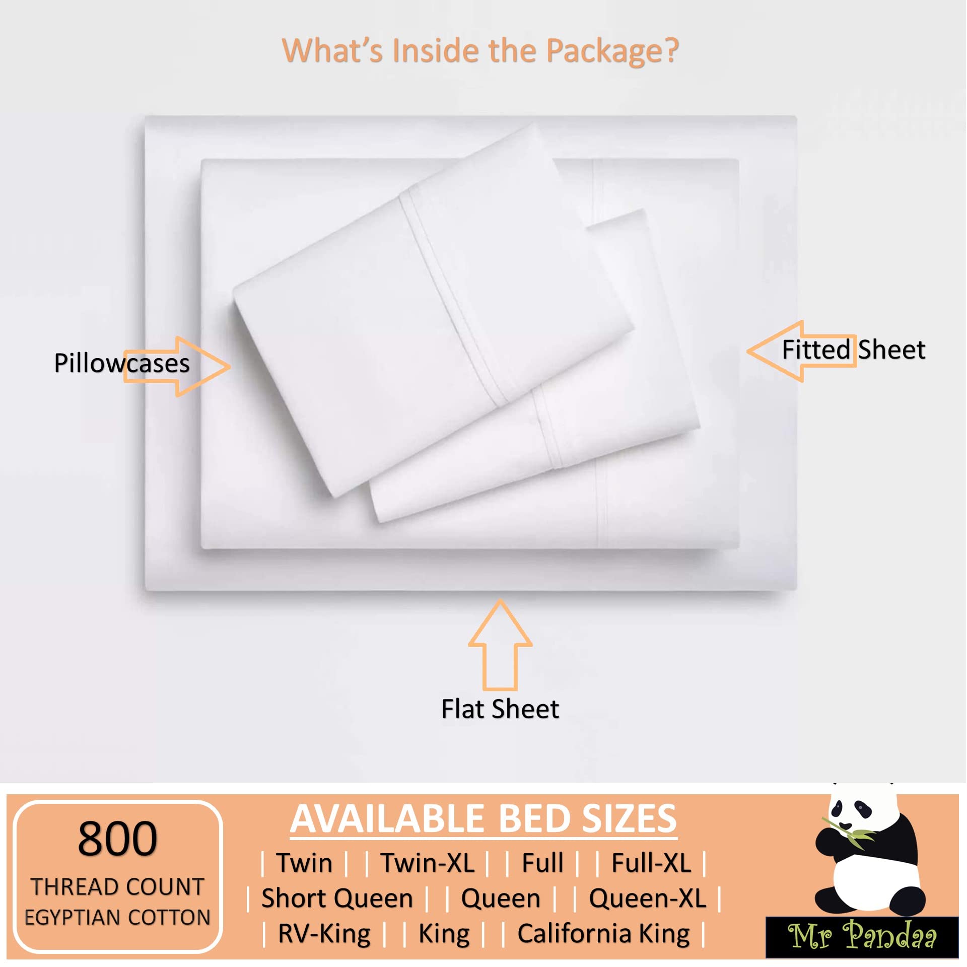 800-Thread-Count, Pure 100% Egyptian Cotton - King Sheet Set- 4 PC Bedsheet, Sateen Weave Premium Bed Sheets, Fits mattresses Upto 10” Deep Pocket (King, Dark Grey)