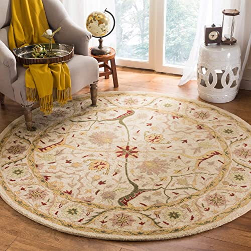 SAFAVIEH Antiquity Collection 8'3" x 11' Brown / Green AT14F Handmade Traditional Oriental Premium Wool Area Rug