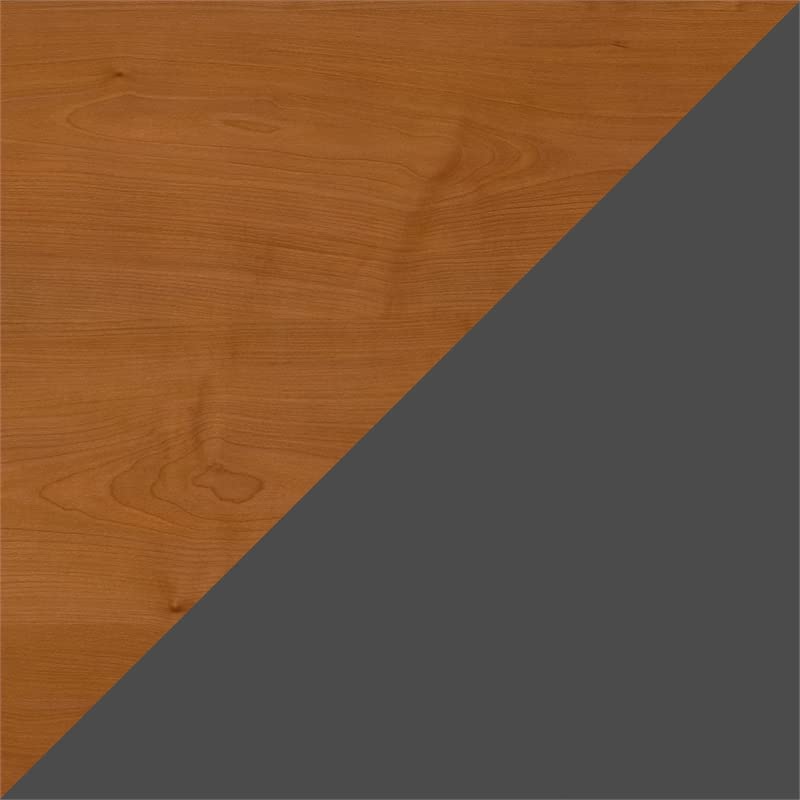 Bush Business Furniture Series C 72W x 36D Bow Front Desk in Natural Cherry