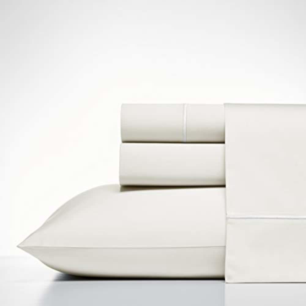 Nautica - Queen Sheets, Cotton Sateen Bedding, 400 Thread Count, Silky Smooth & Wrinkle Resistant (Regatta White, Queen) Home | Crossview Collection | Ultra Soft & Cozy Microsuede