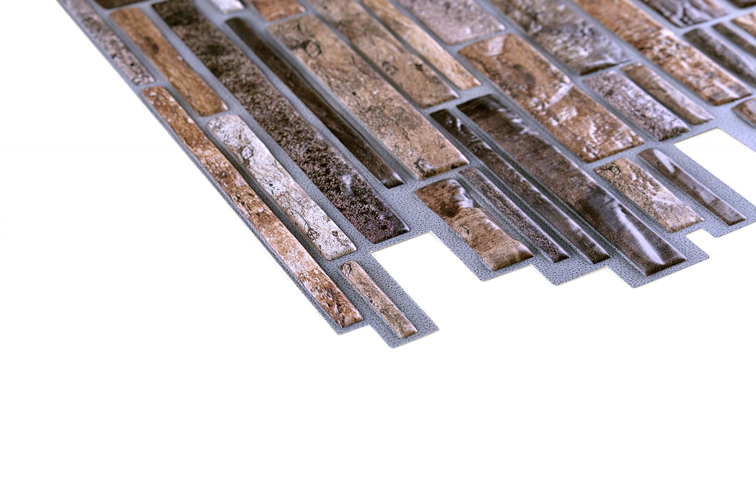 Sample for Display Purpose only. Retro-Art 3D Wall Panels, Stone Pebble in Beige Brown, PVC, 7" X 10", 001BF