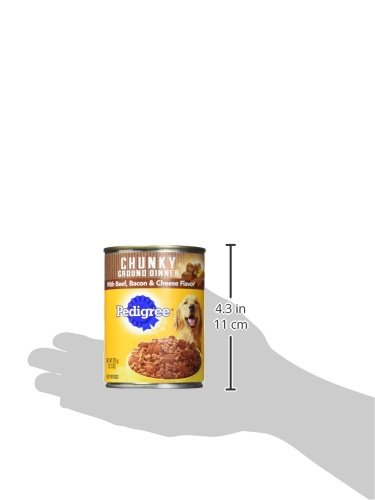 Pedigree Meaty Ground Dinner With Chunky Beef, Bacon & Cheese Canned Dog Food 13.2 Oz. (Pack Of 6)