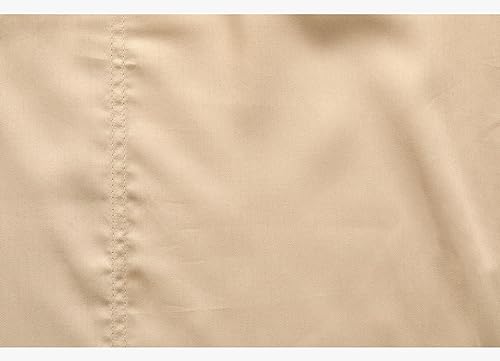Premium Comfort: Luxury Cotton Sateen Sheet Set - Breathable & Silky Sateen Weave for a Serene Night's Rest - Hotel Quality Softness (Latte, Twin)