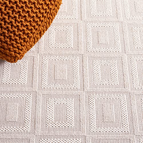 Safavieh Trends Collection 9' x 12' Beige/Ivory TRD106B Modern Contemporary Textured Area Rug