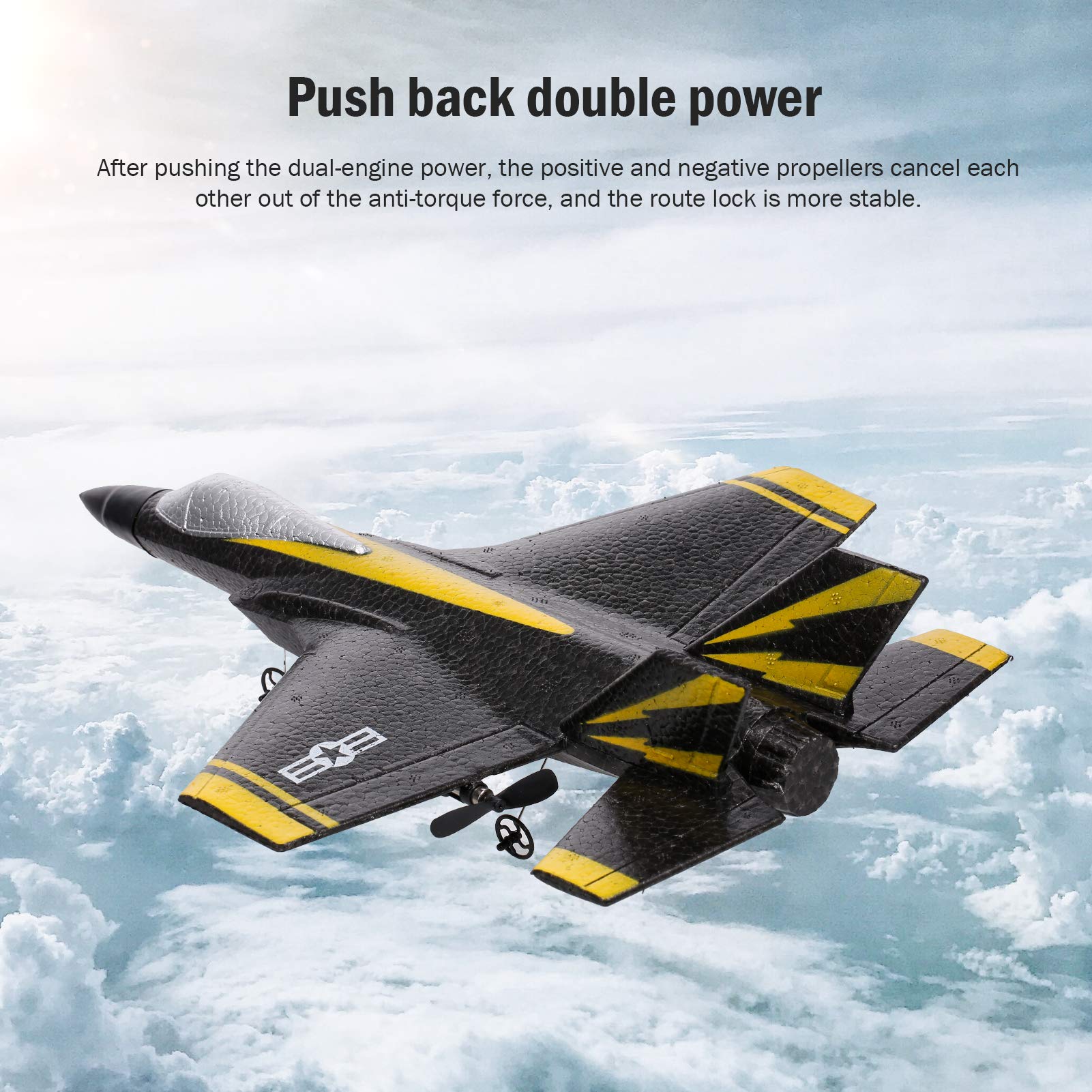 GoolRC FX635 RC Airplane, 2 Channel RC Plane, 2.4Ghz Remote Control Airplane, Ready to Fly Foam Glider with 3 Axis Gyro, Fixed Wing Aircraft Toys for Beginners, Kids and Adults