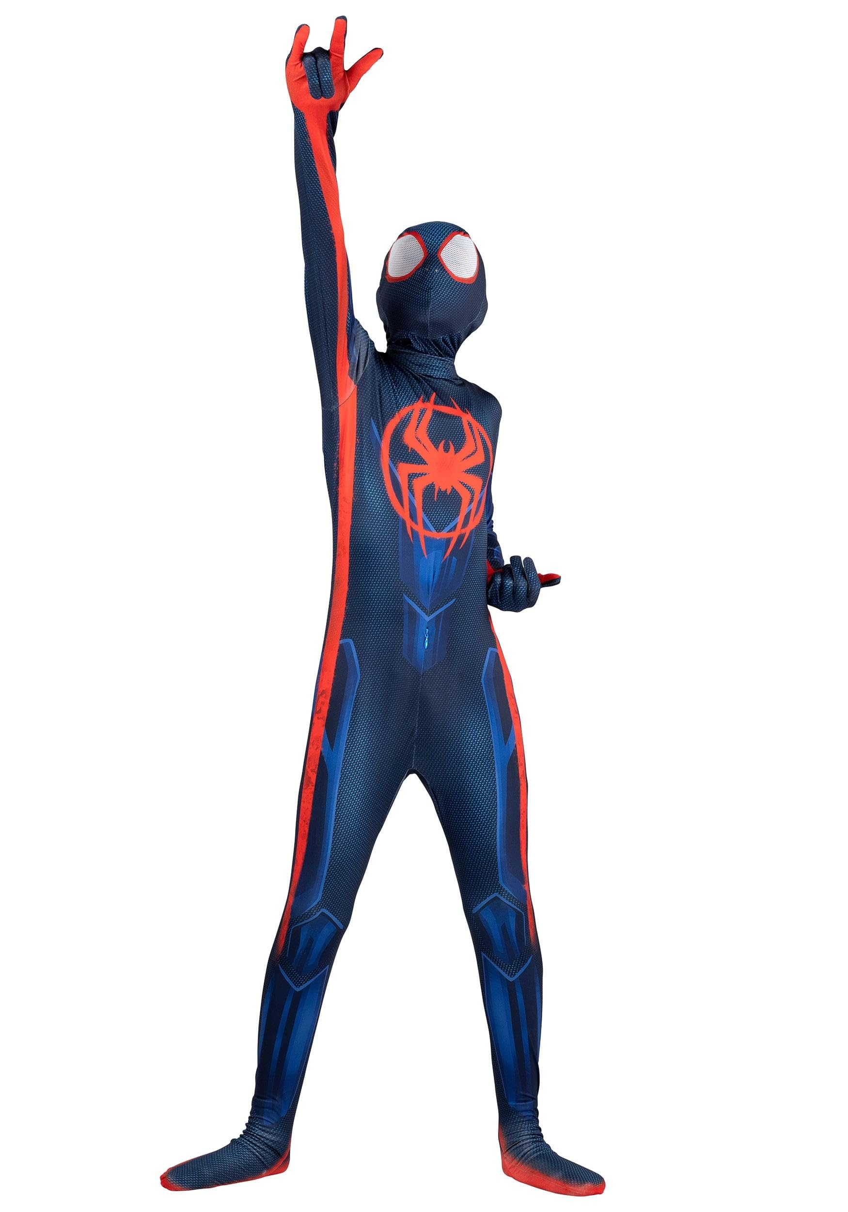 Marvel Kid's Classic Spider-Man Miles Morales Zentai Suit, Spiderman Costume for Halloween Small Blue