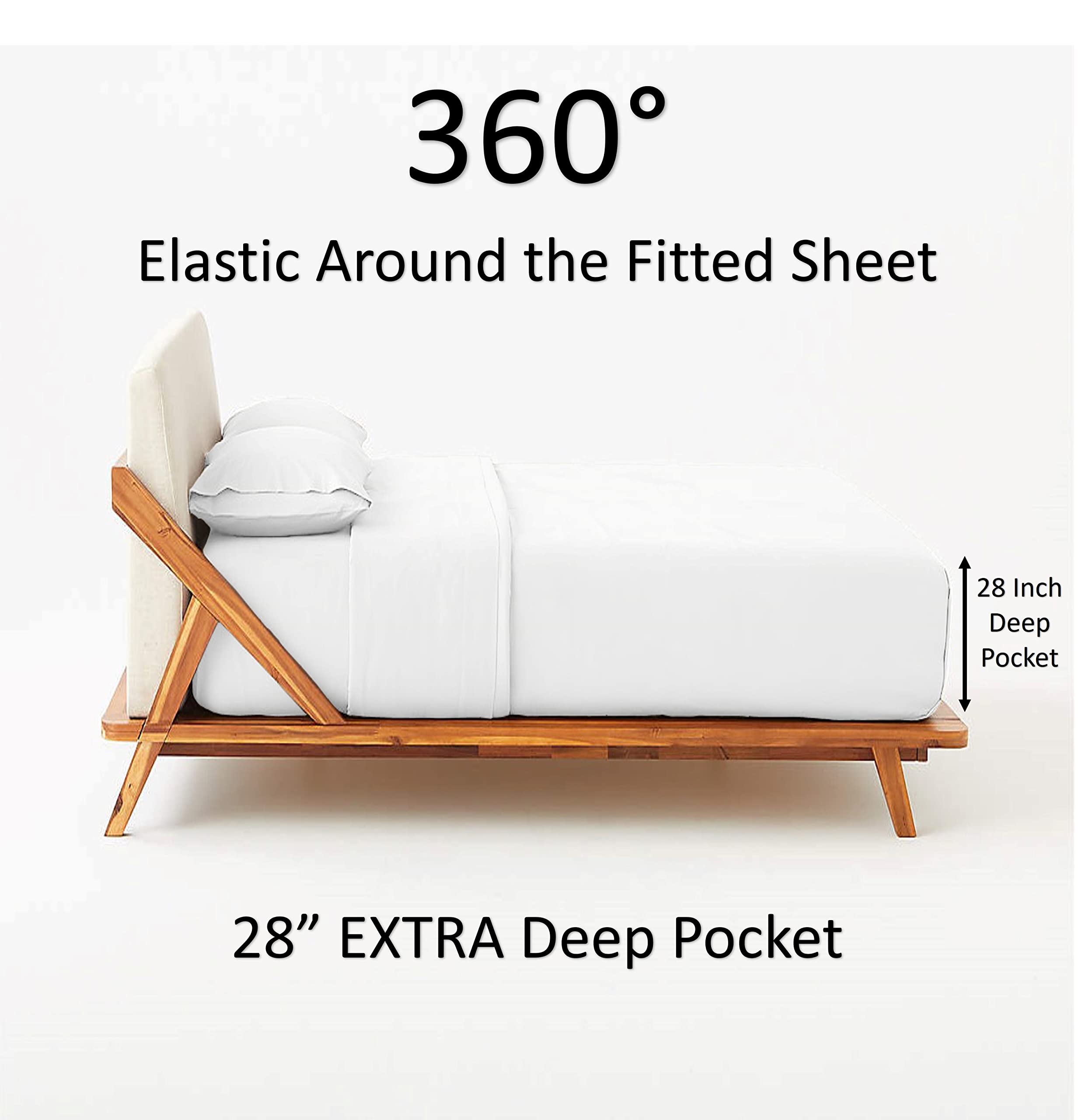 EXTRA 28" DEEP POCKET of the fitted sheet, Real 1000-Thread-Count, 100% Egyptian Cotton |Alaskan King Size, Light Grey Color| 4 PC Sheet Set, 1000TC Egypt Long Staple Cotton, Soft Silky Sateen Weave