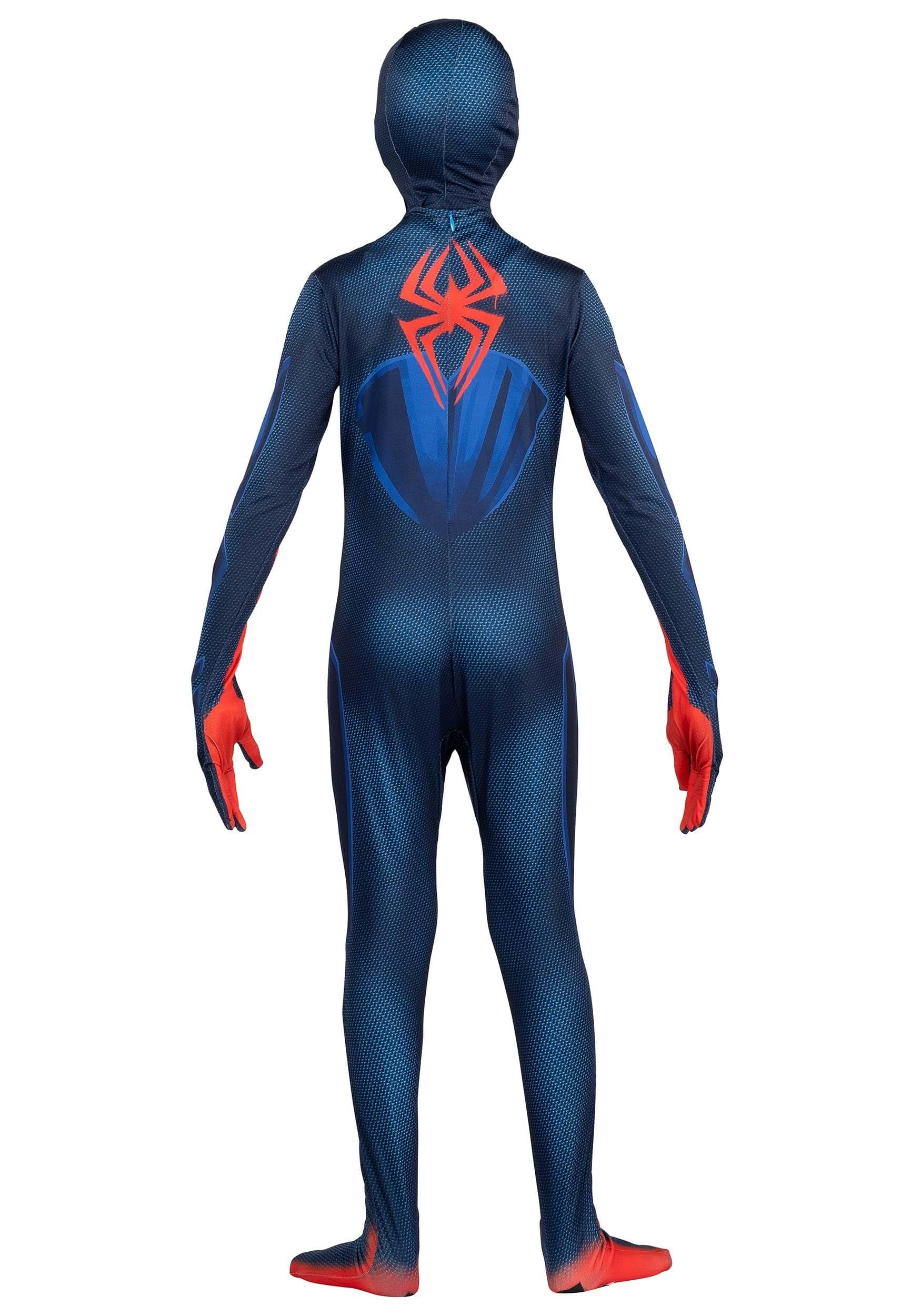Marvel Kid's Classic Spider-Man Miles Morales Zentai Suit, Spiderman Costume for Halloween Small Blue