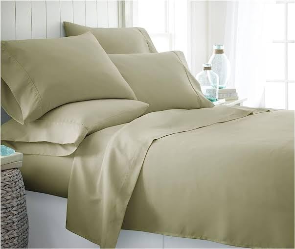 TASHMIA Sheet Set Twin XL Size 39"x 80" x 26" Deep Pocket 100% Egyptian Cotton 600 Thread Count Soft & Silky Sateen Weave Sheets Sage Solid
