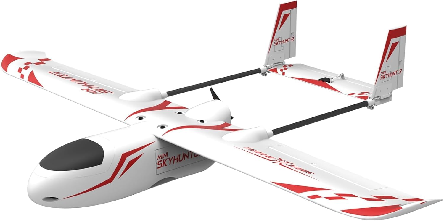 Sonic Modell Mini Skyhunter V2 FPV Airplane, FPV Racer RC Airplane for Adults with 1238MM Wingspan, Mini Size FPV UAV Platform RC Plane (KIT Version,White)
