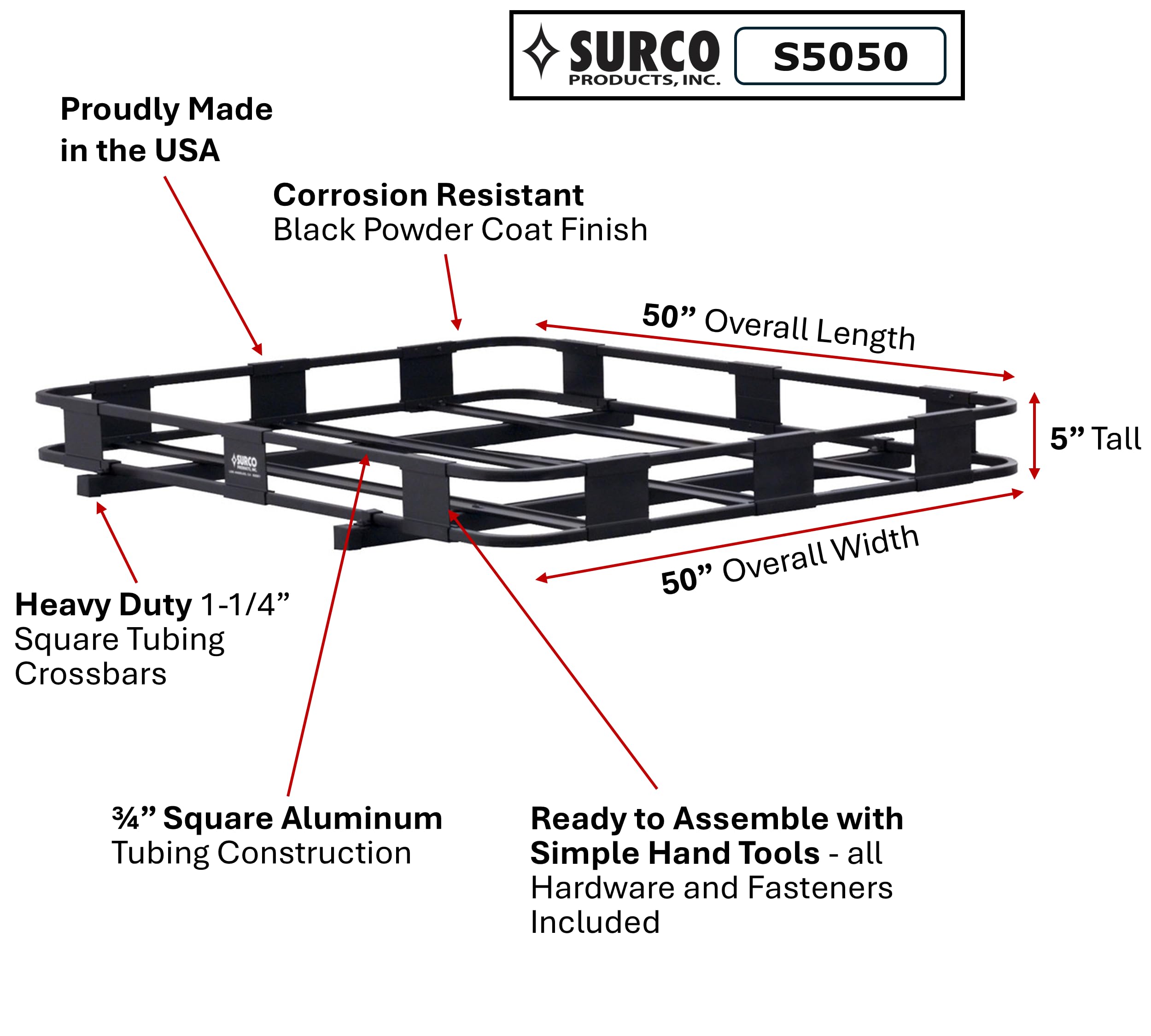 Surco S5050 50" x 50" Safari Rack
