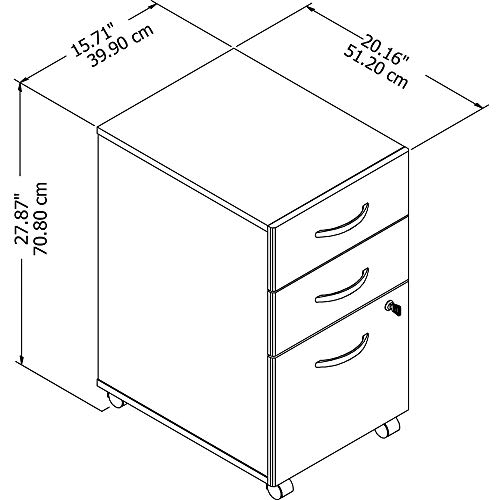 Bush Business Furniture Studio C File Cabinet, Platinum Gray