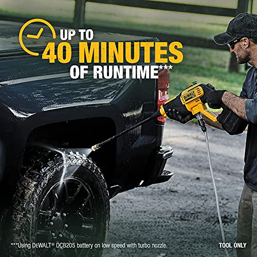 DEWALT Cordless Pressure Washer, Power Cleaner, 550-PSI, 1.0 GPM, Tool Only (DCPW550B)