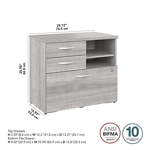 Bush Business Furniture Hybrid Office-Furniture, Platinum Gray