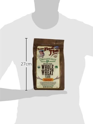 Bob's Red Mill, Organic Flour, Whole Wheat, 5 lb