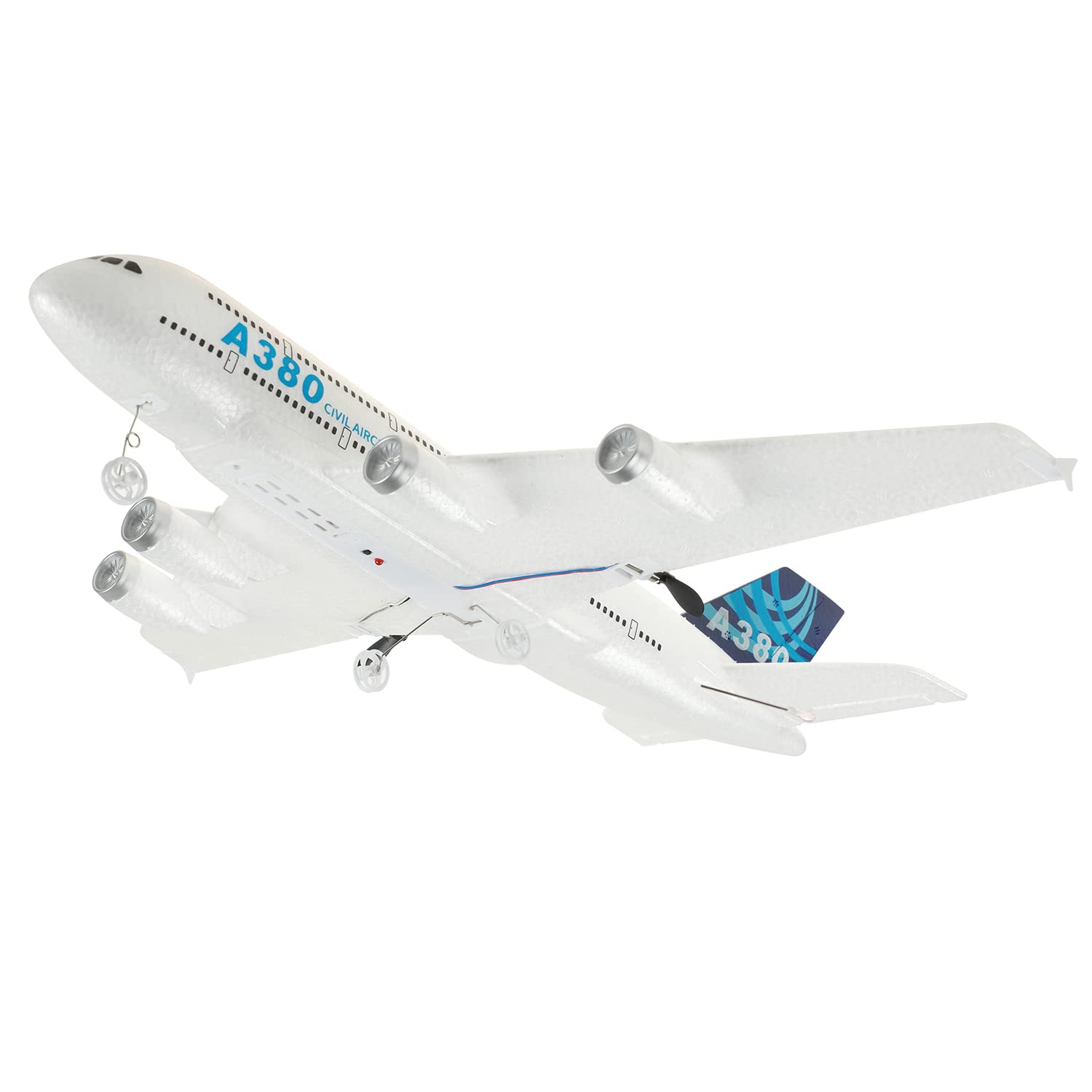 OTTCCTOY RC Plane Remote Control Airplane 2.4Ghz DIY 3 Channels Remote Control Airplane Built in 6-Axis Gyro, A380 RC Aircraft for Kids EPP Foam Glider for Advance
