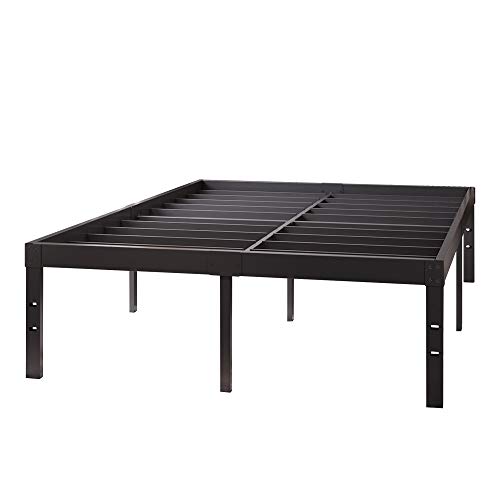 Homdock Cal King Size Bed Frame-16 Inch Metal Platform Mattress Foundation/Sturdy Strong Steel Structure 3500 lbs Heavy Duty/Noise Free/None Slip/No Box Spring Needed/Black Finish