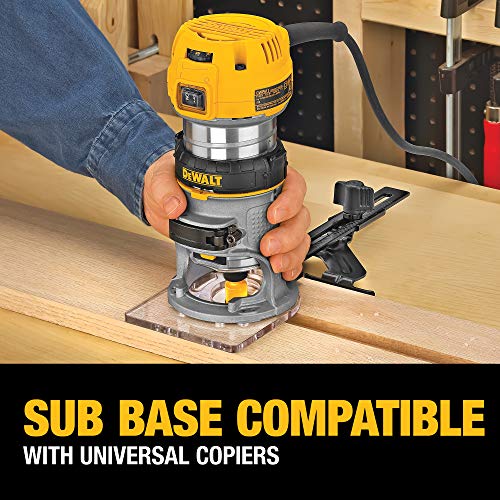 DEWALT Router Fixed/Plunge Base Kit, Variable Speed, 1.25-HP Max Torque (DWP611PK)
