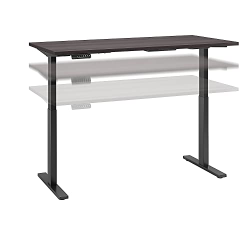 Bush Business Furniture Move 60 Series Height Adjustable Standing Desk, 60W x 30D, Storm Gray with Black Base