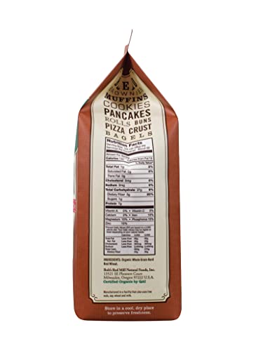 Bob's Red Mill, Organic Flour, Whole Wheat, 5 lb