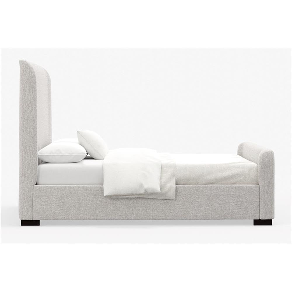 Alpine Furniture Adele Upholstered California King Platform Bed in Beige