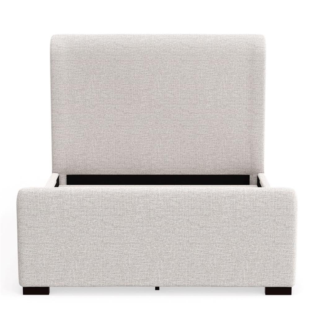 Alpine Furniture Adele Upholstered California King Platform Bed in Beige