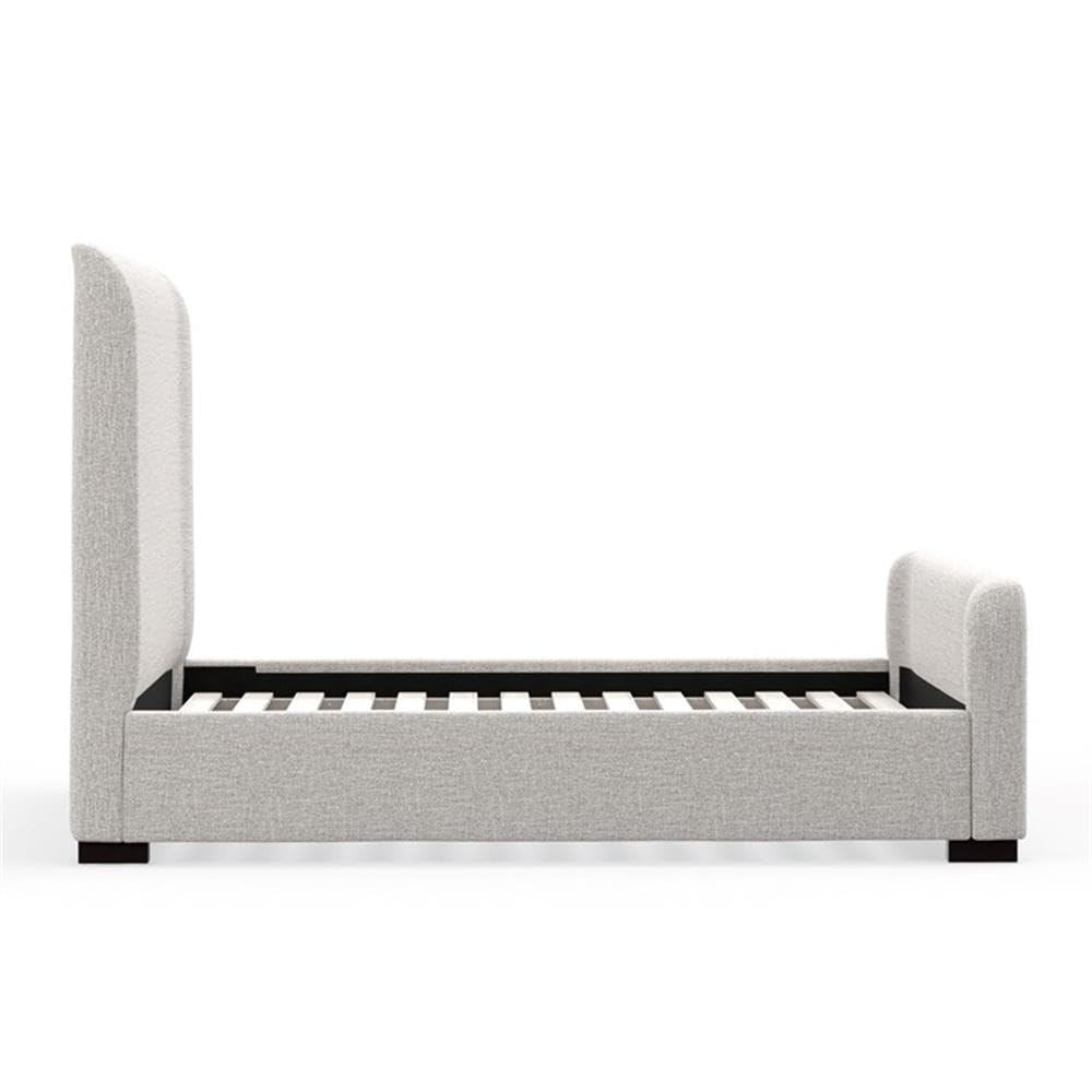 Alpine Furniture Adele Upholstered California King Platform Bed in Beige