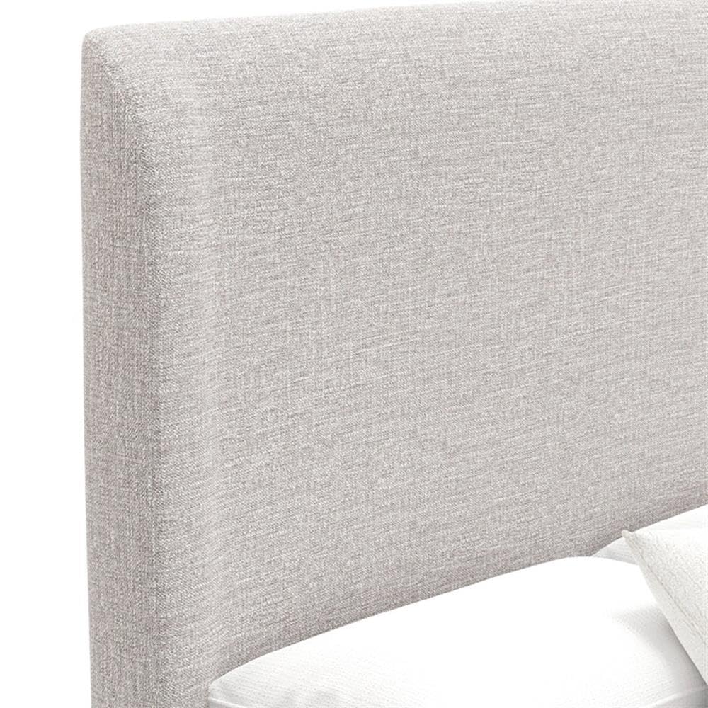 Alpine Furniture Adele Upholstered California King Platform Bed in Beige