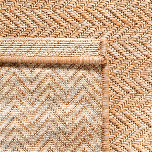 SAFAVIEH Courtyard Collection 6'7' x 9'6' Natural / Cream CY8022 Indoor/ Outdoor Patio Backyard Mudroom Area Rug