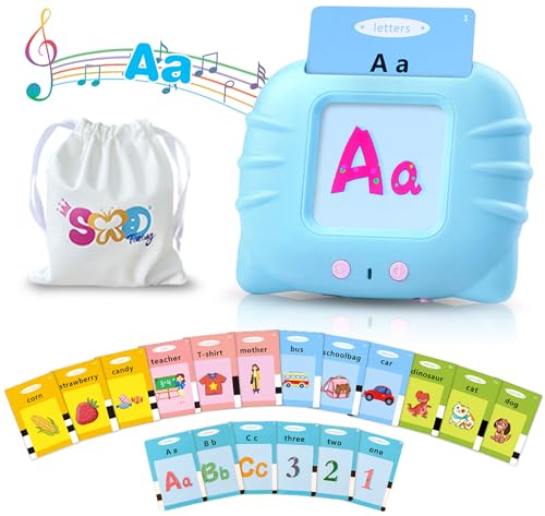 TimingSXD Alphabet Flash Cards for Toddlers:ABC Number Color Shape Talking Flash Cards,Toddler Toys for Ages 2-4,384 Sight Words Pocket Speech Audible Flashcards,Gift for Preschool Boy Girl