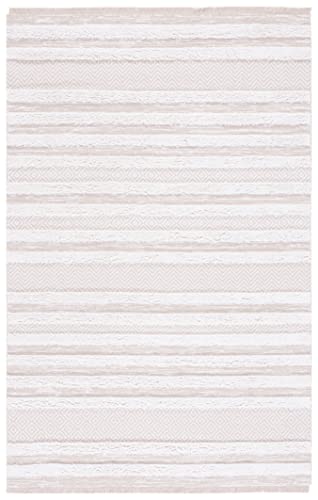 Safavieh Augustine Collection 5'0" x 7'7" Beige/Ivory AGT729B Moroccan Rustic Fringe Area Rug