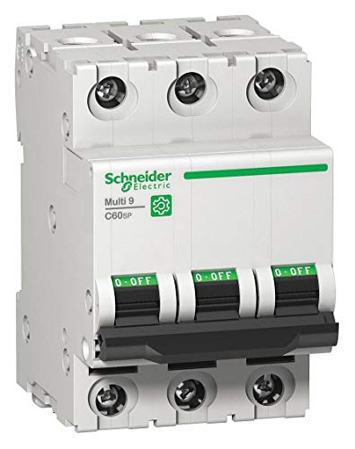 Schneider Electric Miniature Circuit Breaker, 63 Amps, Number of Poles: 3, 240VAC AC Voltage Rating