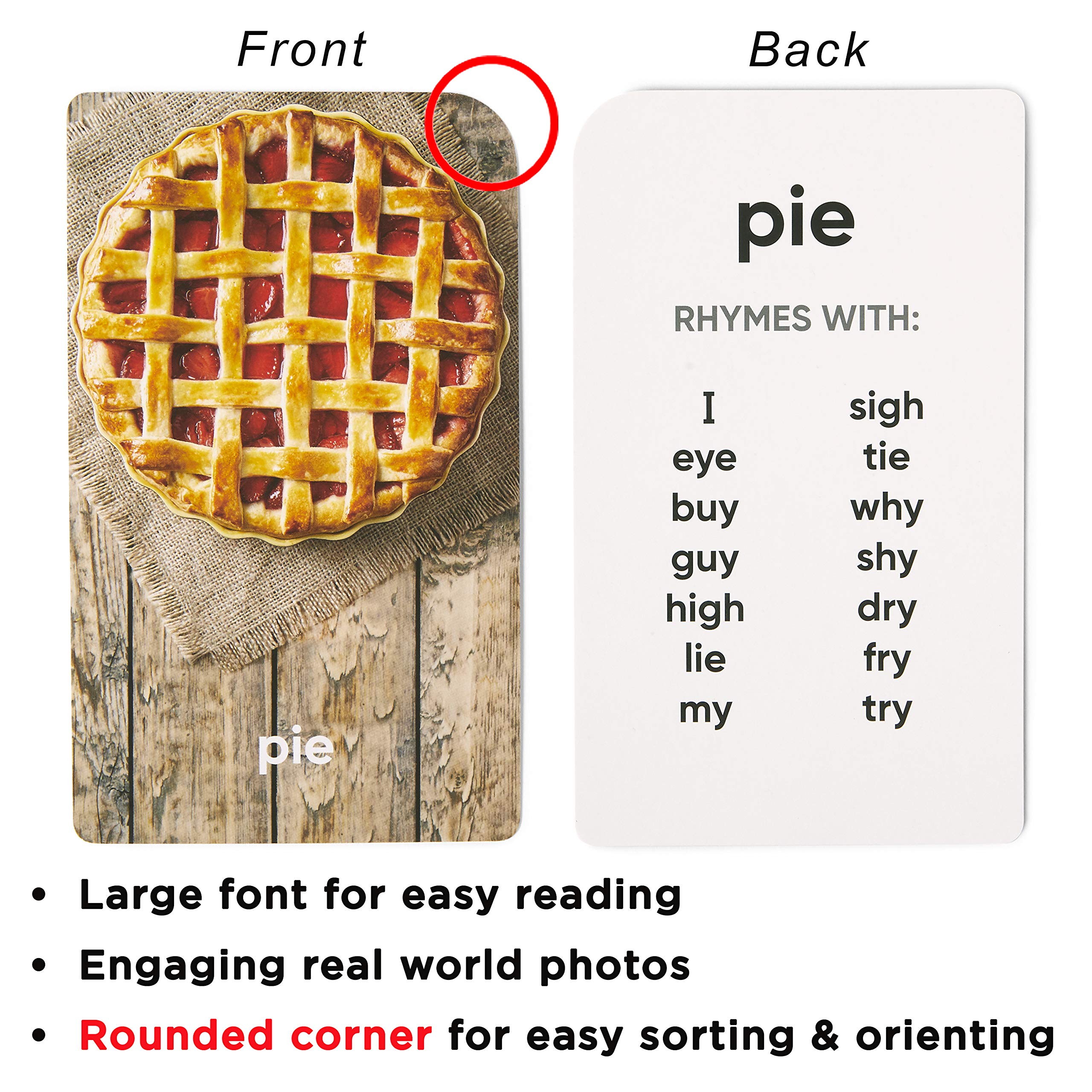 Think Thank Scholar Rhyming Words Flash Cards (Word Family) Ending Sounds/Rhymes - Language, Phonics and Spelling Skills Learning for Kindergarden, 1st, 2nd, 3rd Grade. Kids Ages 4, 5, 6, 7 & 8+