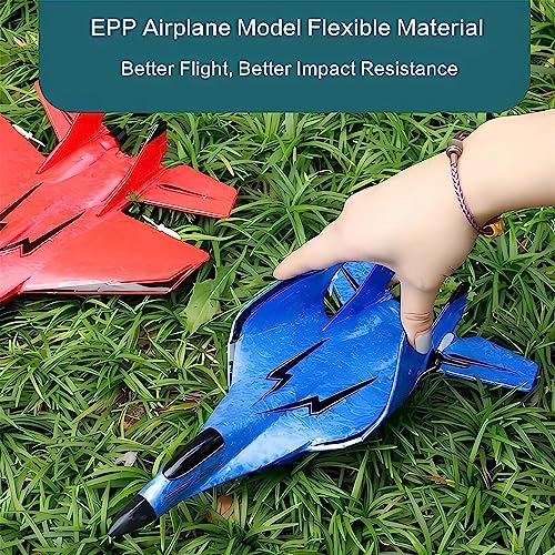 Jaiafupm Remote Control Wireless Airplane Toy - 2.4Ghz Su-35 RC Plane, Foam RC Fighter Plane Jet with Lights, Drop-Resistant Fighter Glider, Remote Control Air Planes Toy for Flight Lovers