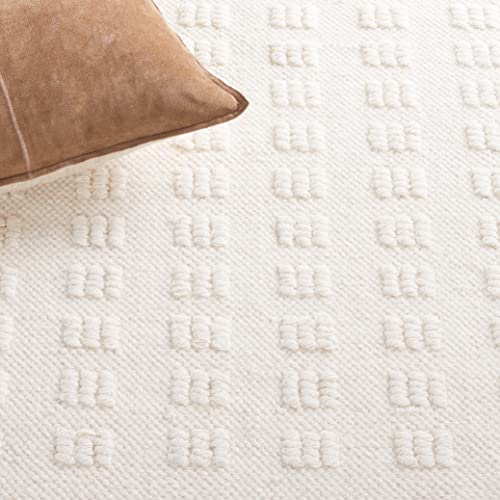 Safavieh Natura Collection 8' x 10' Ivory NAT222A Handmade Modern Contemporary Wool Area Rug