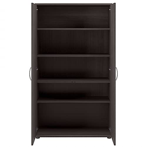 Bush Business Furniture Universal 5 Piece Modular Storage Set with Floor and Wall Cabinets, Storm Gray
