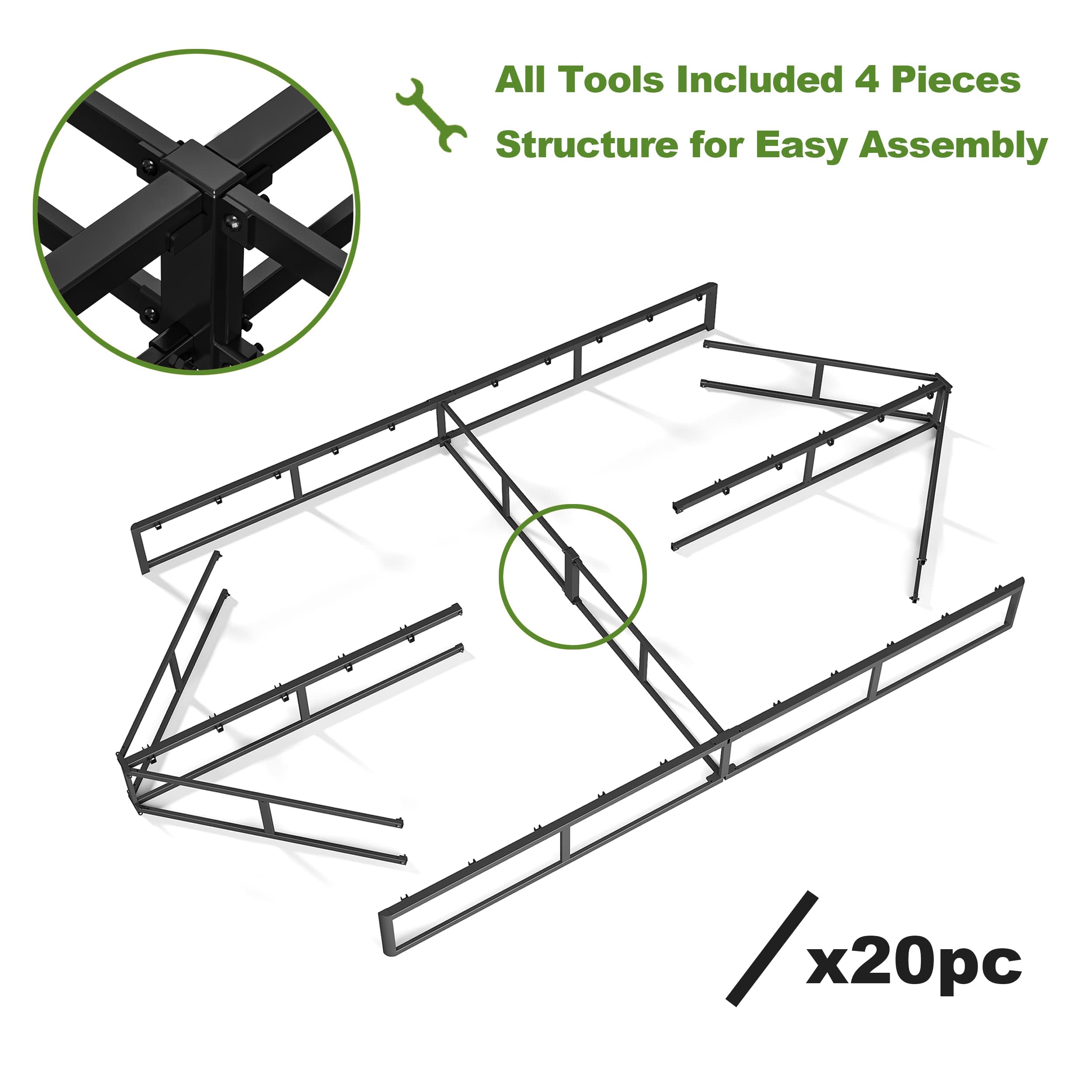 VTWAZAST Cal King Box Spring Only, 5 Inch Low Profile Heavy Duty Metal Structure with Easy Clean Fabric Bed Cover, Non-Slip, Noise Free, Easy Assembly