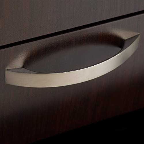 Bush Business Furniture Easy Office L Shaped Cubicle Desk with File Cabinet and 66H Panels, 60Wx60H, Mocha Cherry