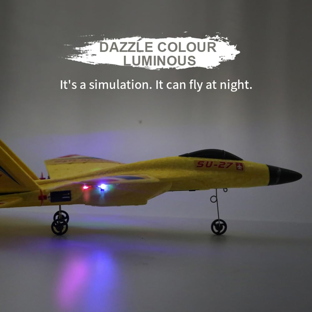 RC Plane,Su-27 Remote Control Airplane,2 Channel 2.4Ghz Remote Control Plane,Comes with 3 Batteries,Air Plane Glider Planes Kids for Boys Girls Adults Beginners
