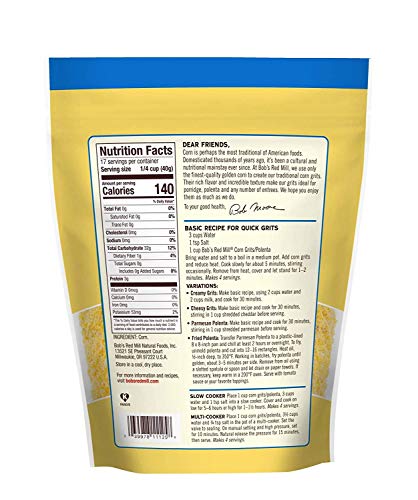 Bob's Red Mill Corn Grits, Polenta, 24 Ounce (Pack of 3)