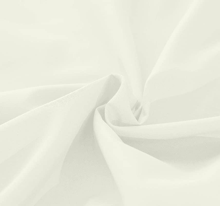 Gold Moon 400-Thread-Count 100% Egyptian Cotton King Size Sheet Set, Super Soft, Breathable, Solid Sateen Finish, 4 Piece Set, 16 Deep Pocket, Ivory