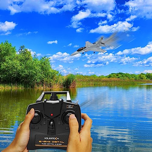 VOLANTEXRC 4CH RC Plane 2.4GHz RC Jet F-16 Fighting Falcon RC Airplane Fighter Ready to Fly with Xpilot Stabilizer System, One Key Aerobatic Perfect for Adults (761-10)