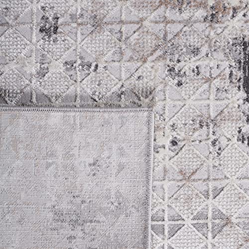 Safavieh Vogue Collection 9' x 12' Grey/Ivory VGE154F Modern Contemporary Abstract Area Rug
