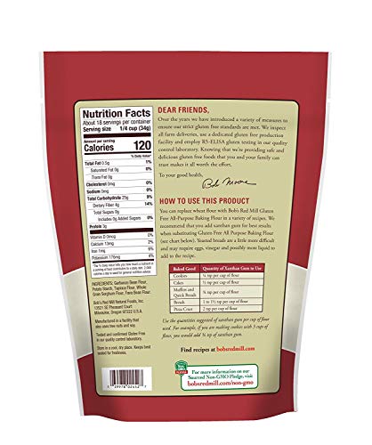 Bob's Red Mill Resealable Gluten Free All Purpose Baking Flour, 22 Ounce (Pack of 2)
